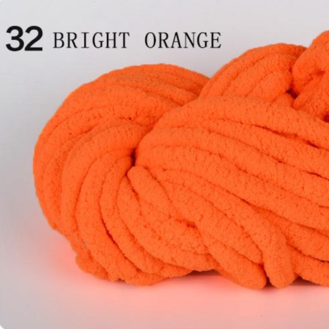 #32 Bright Orange Chunky Chenille Yarn – Cosy Knits by Gemma